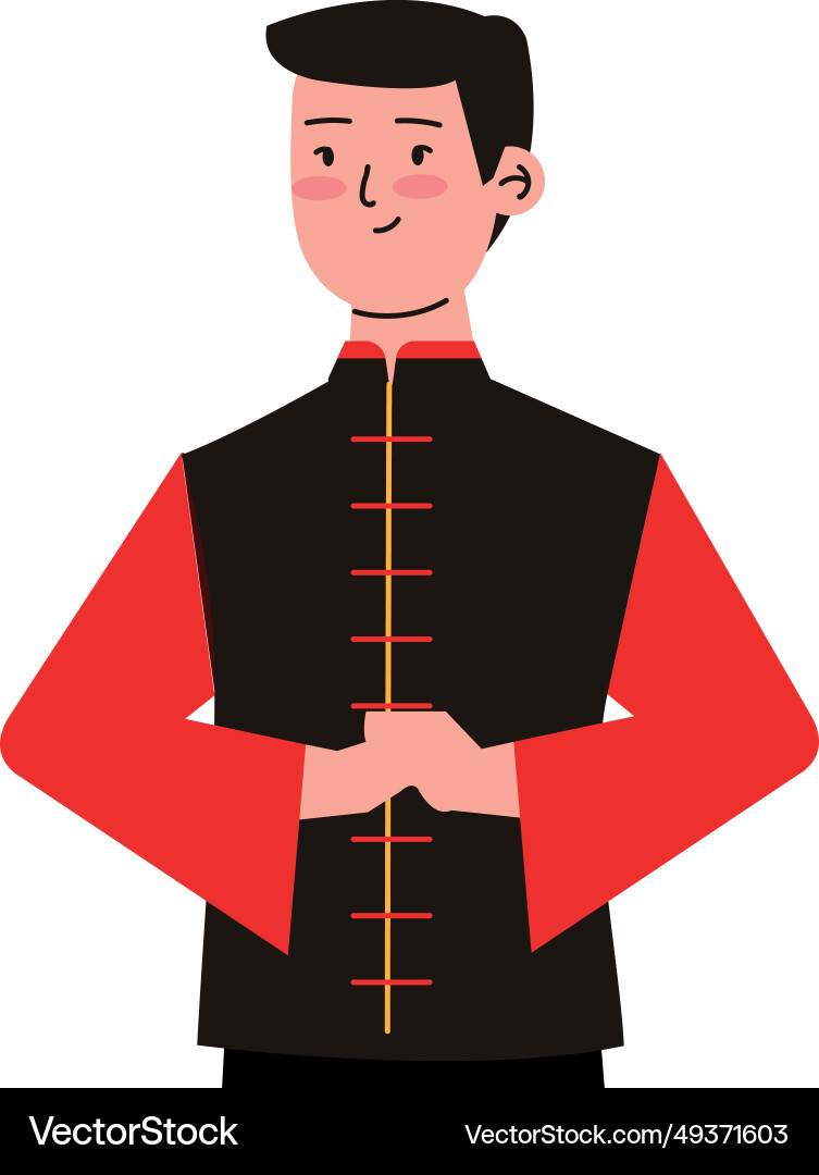 Chinese adult man Royalty Free Vector Image - VectorStock