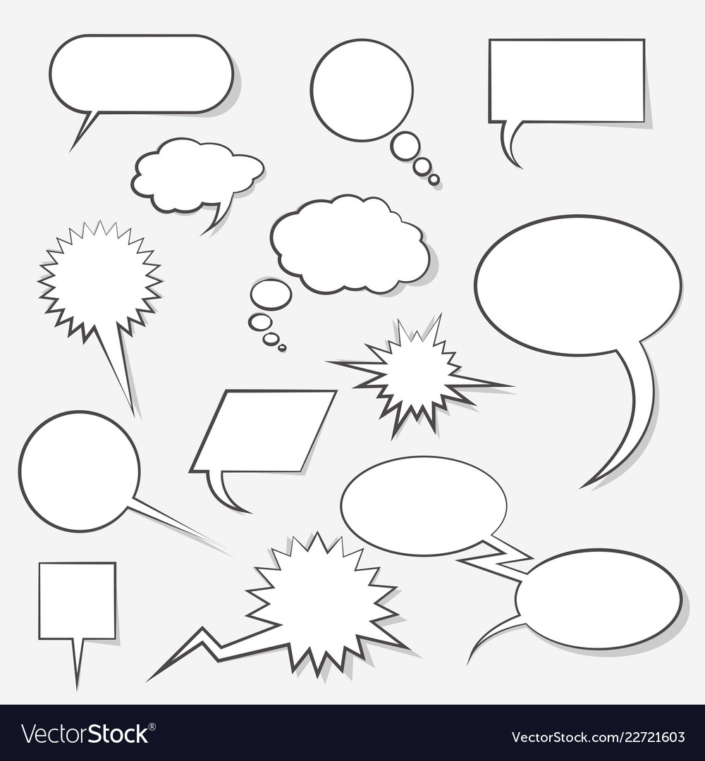 Comic cloud conversations Royalty Free Vector Image