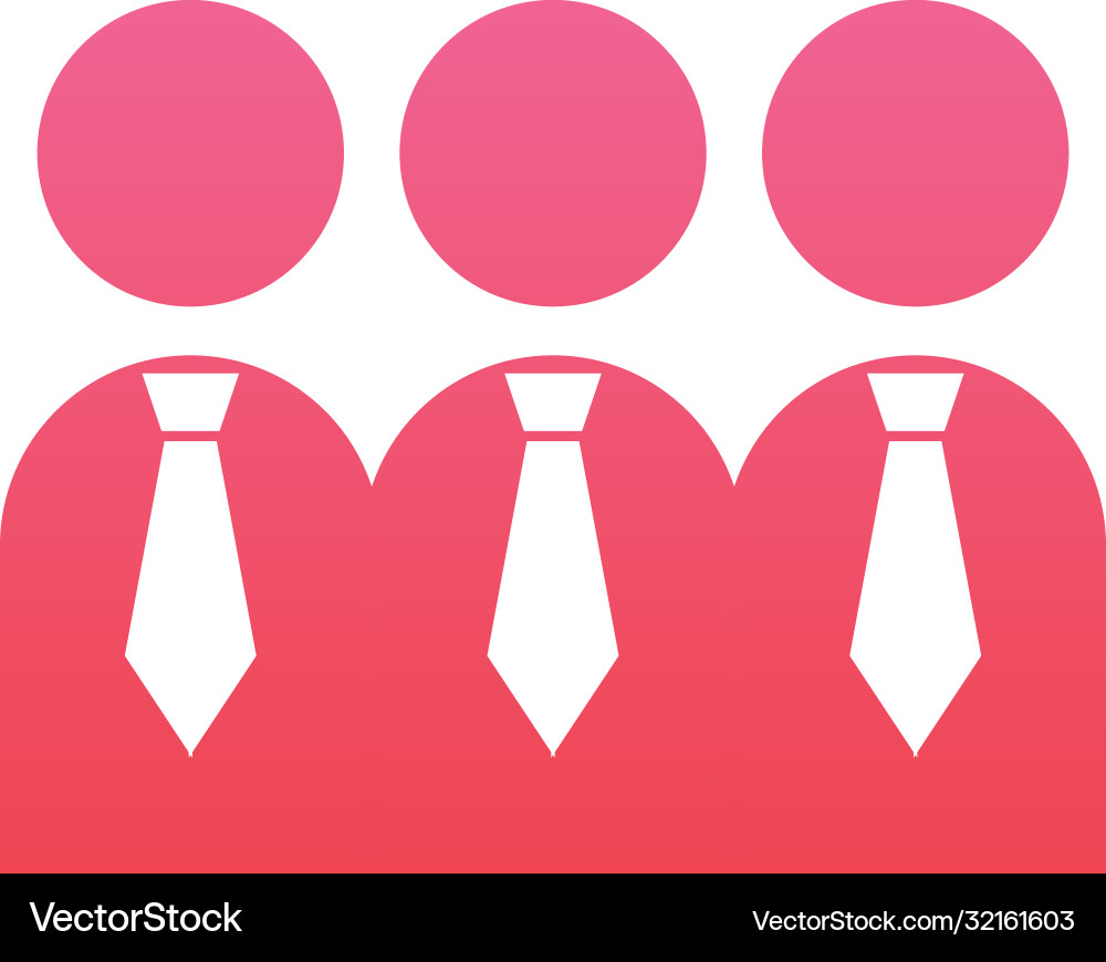 Corporate businessmen with neckties gradient style