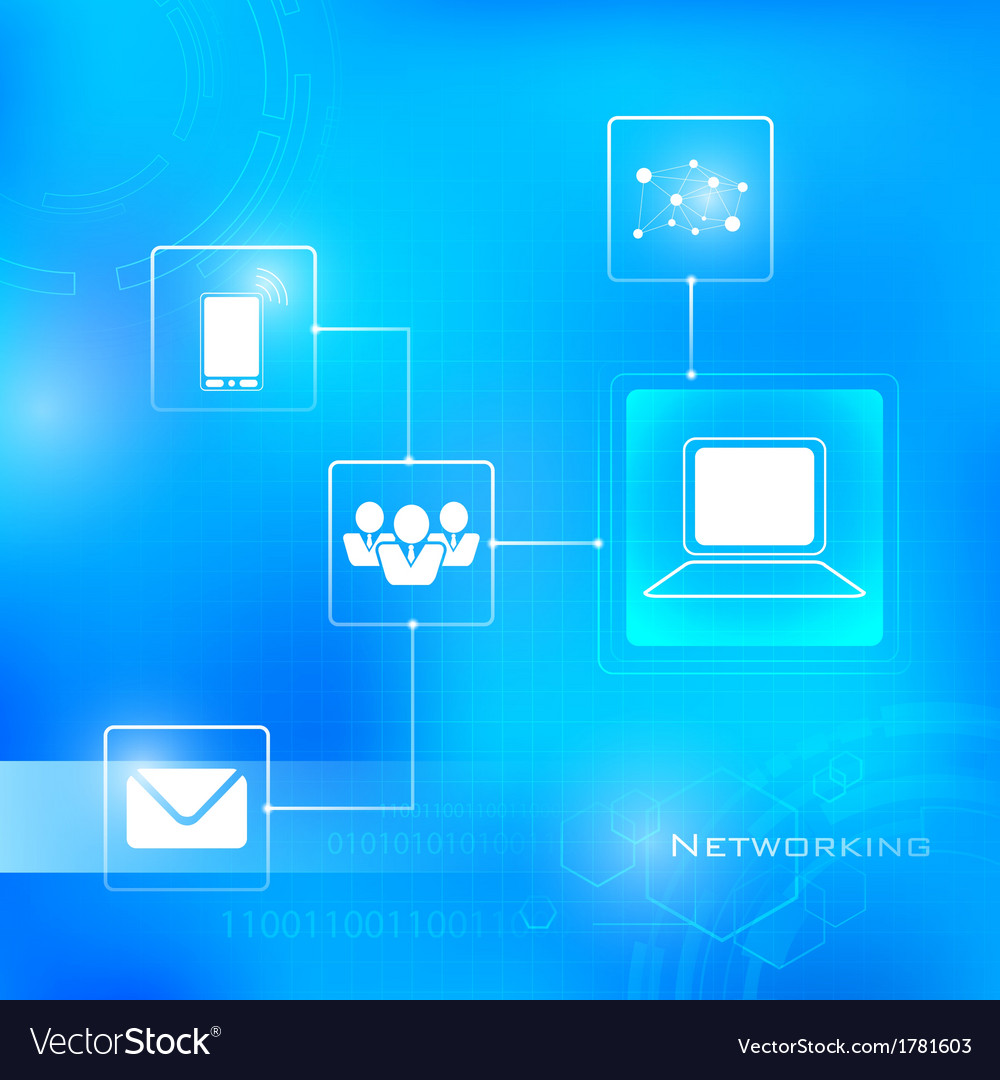 Networking technology background Royalty Free Vector Image