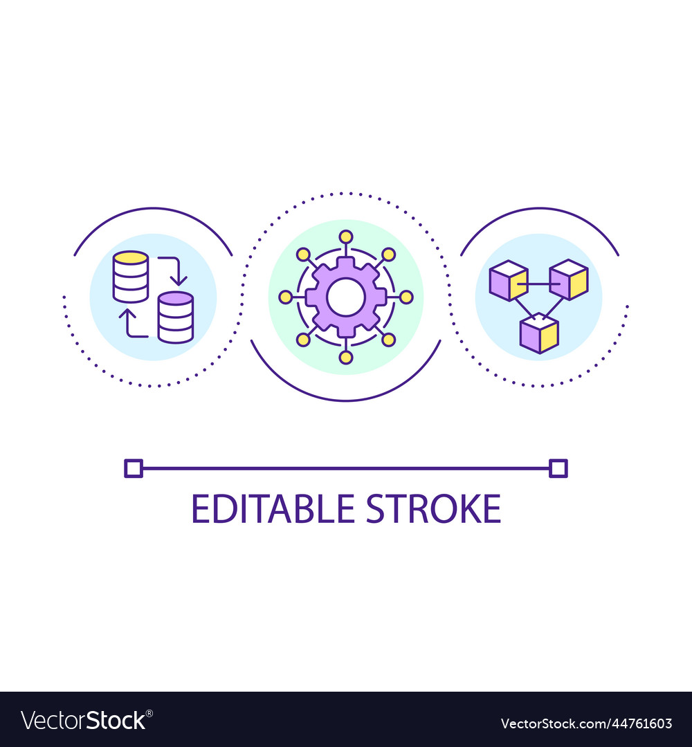 Package management system loop concept icon Vector Image