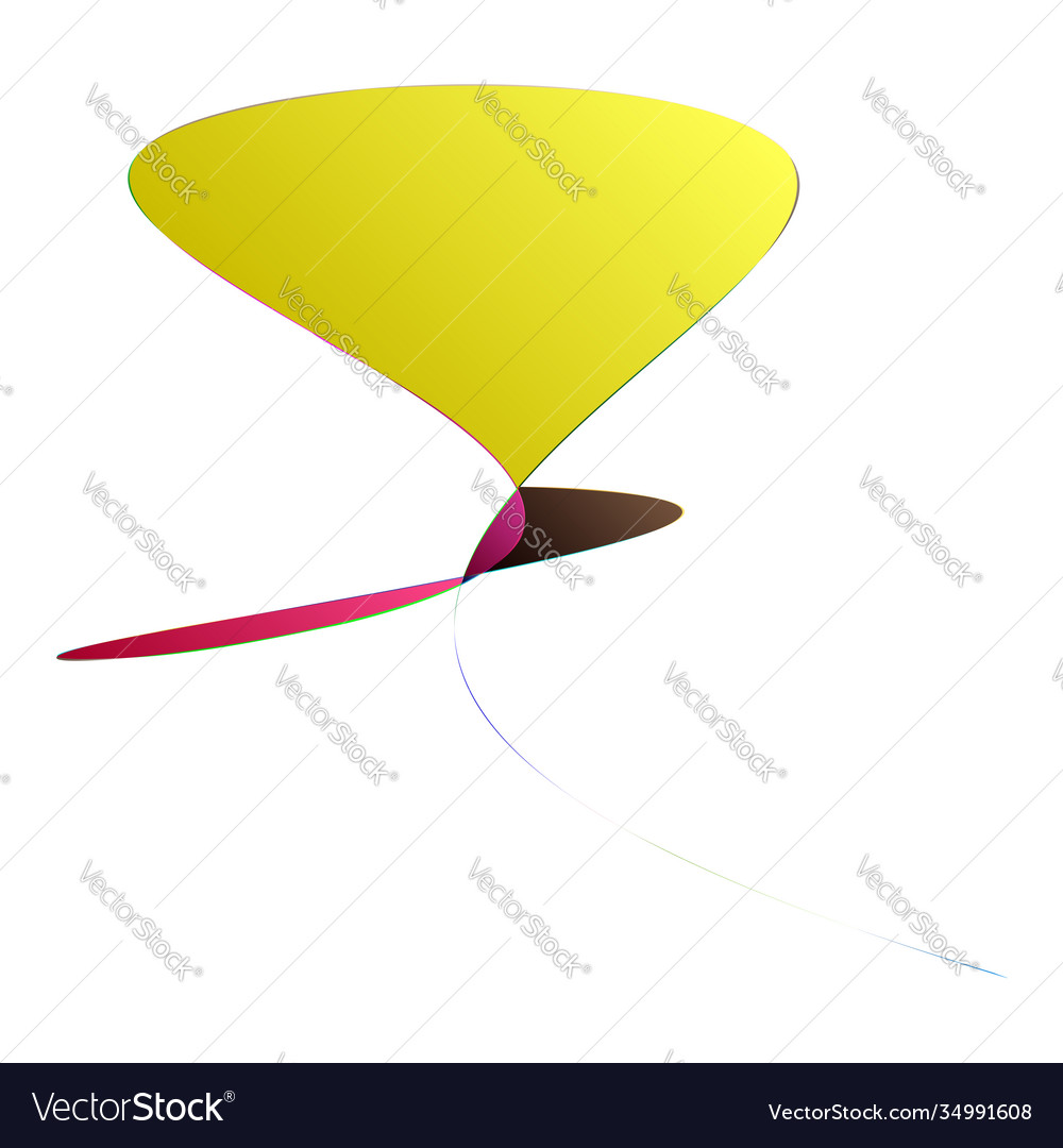 Abstract knot design element random intersecting Vector Image