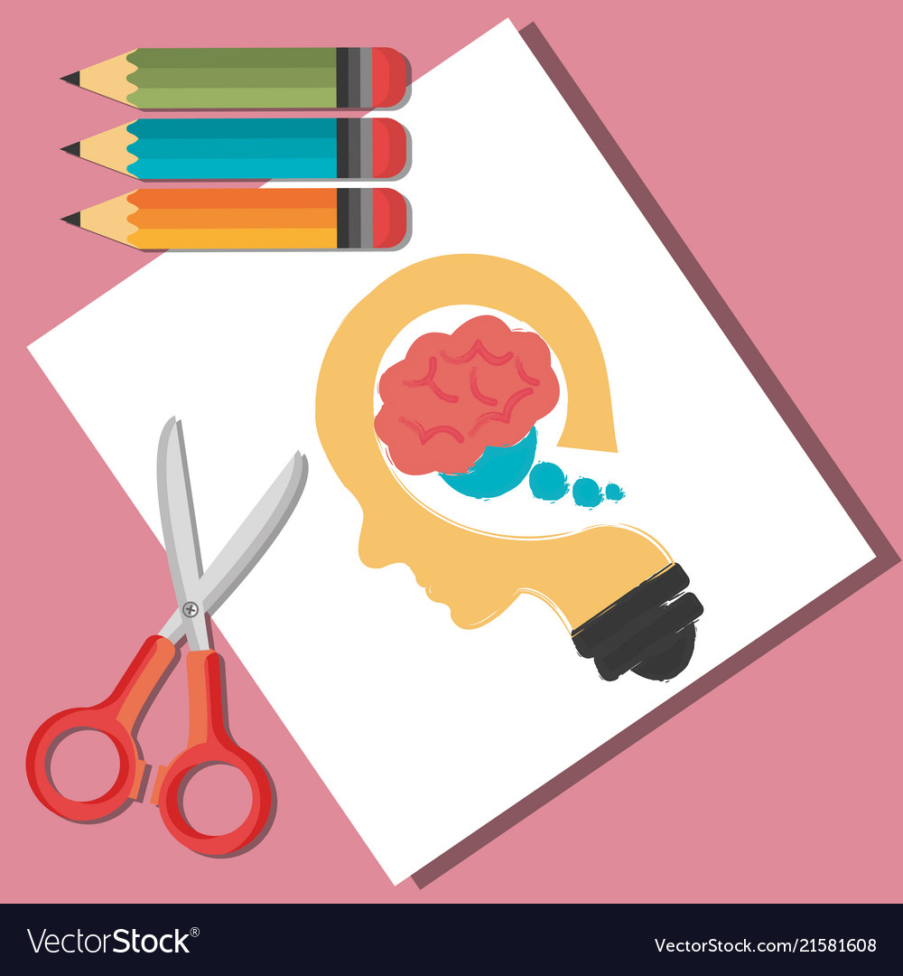 Back to school label with colors pencils Vector Image