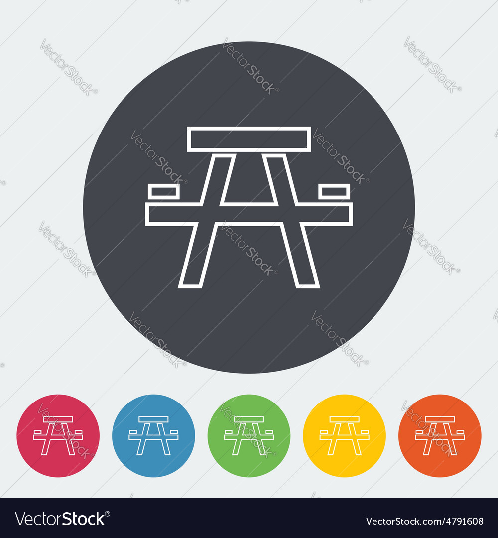 Camping table Royalty Free Vector Image - VectorStock