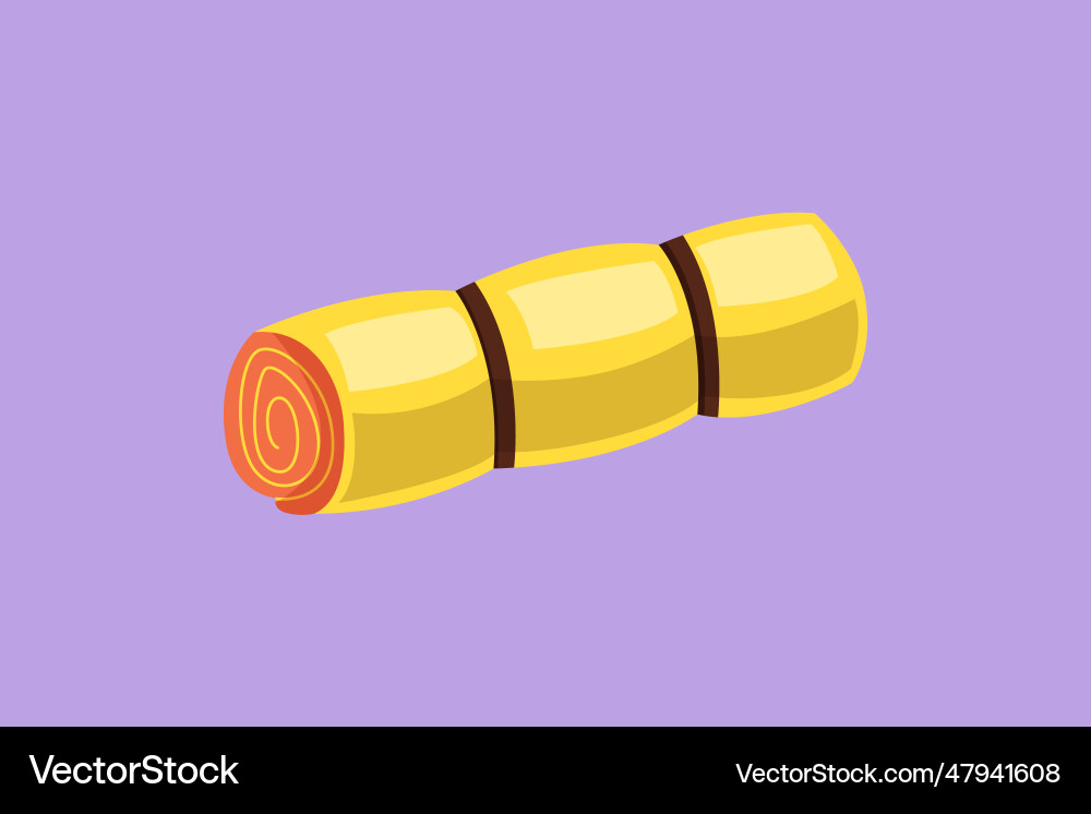Cartoon flat style drawing rolled folded tourist Vector Image