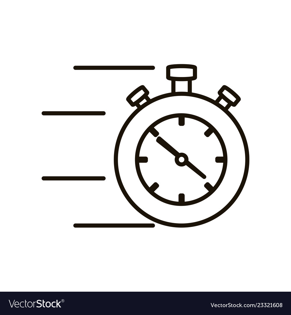 Chronometer timer isolated icon Royalty Free Vector Image