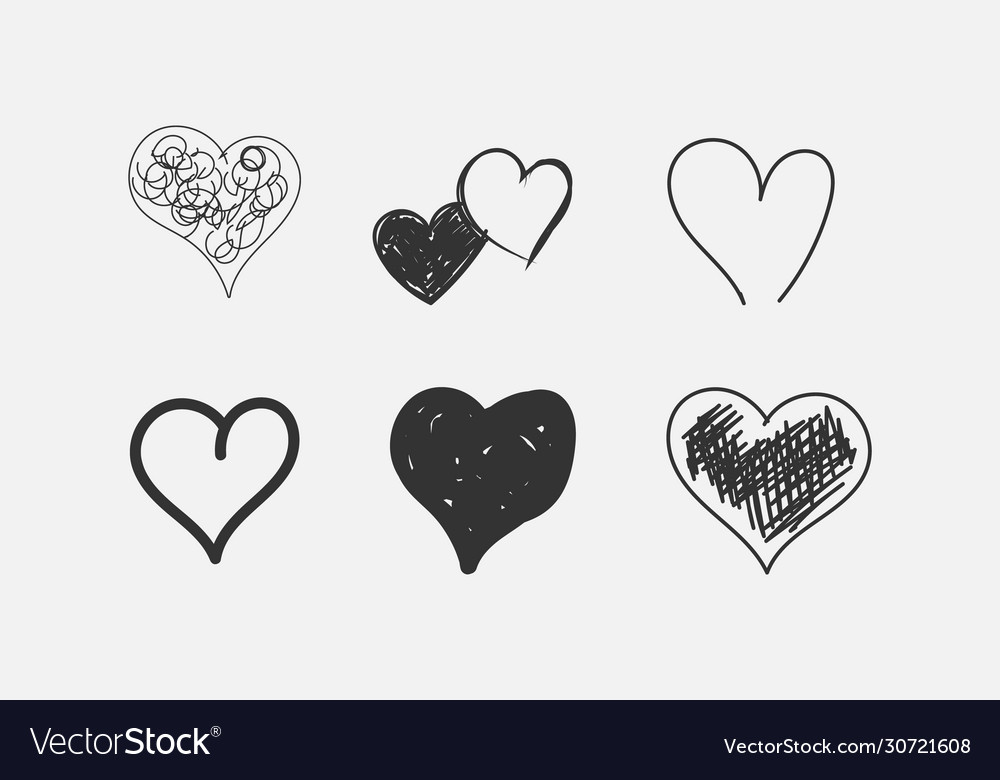 Diverse hearts patterns Royalty Free Vector Image