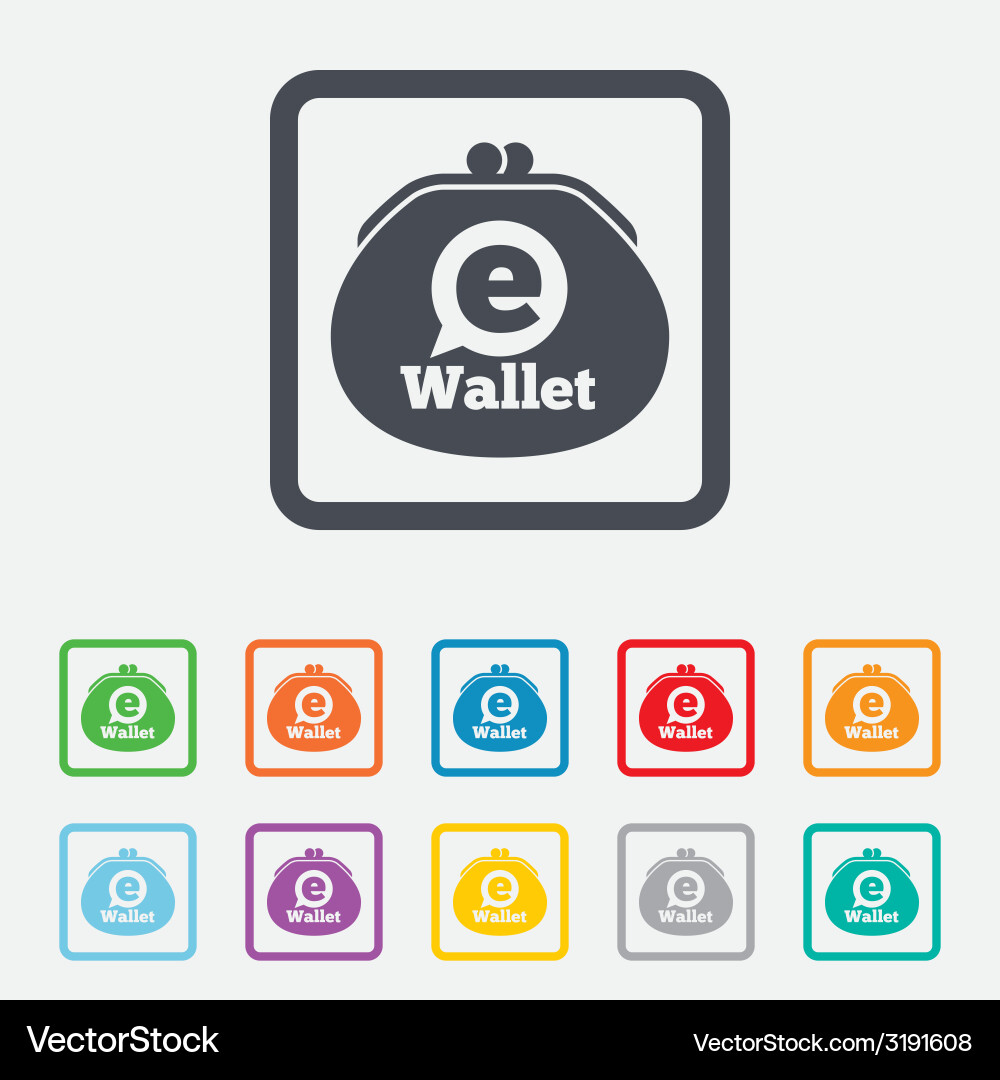 Ewallet sign icon electronic wallet symbol Vector Image