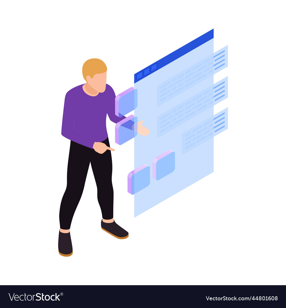 Isometric virtual reality Royalty Free Vector Image Isometric virtual reality Royalty Free Vector Image