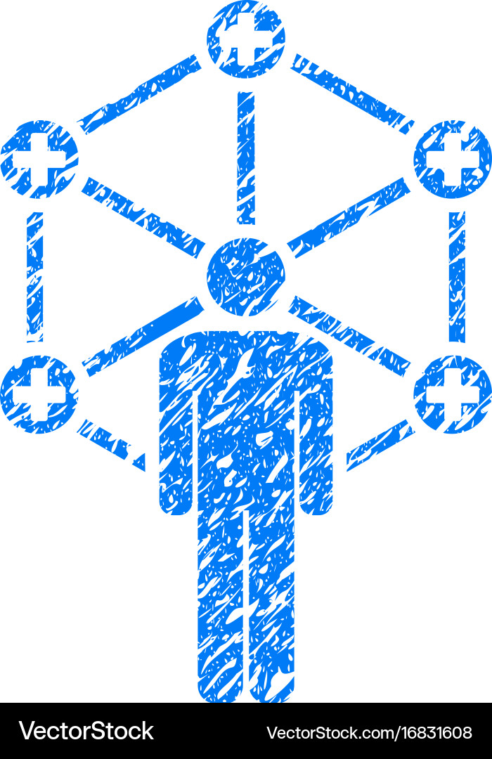 Medical network administrator grunge icon Vector Image