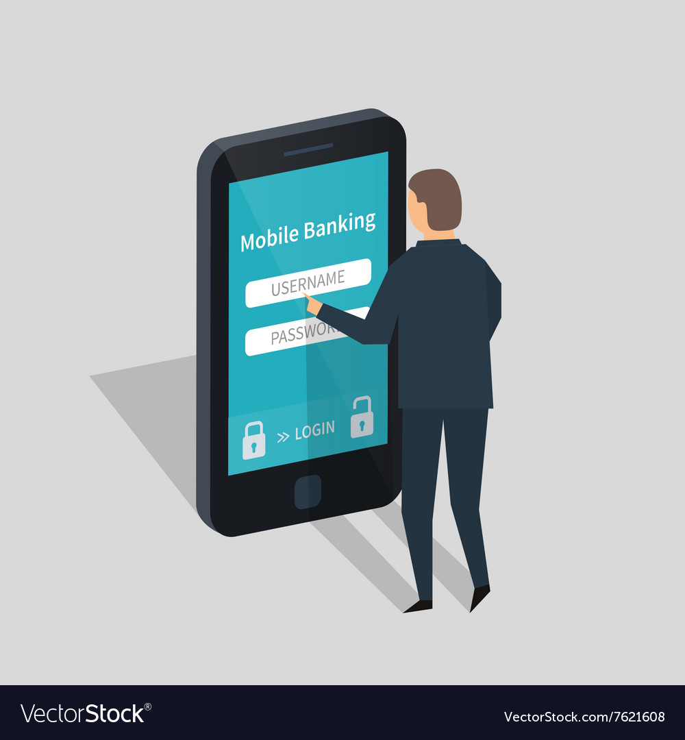 Mobile banking and payment Royalty Free Vector Image
