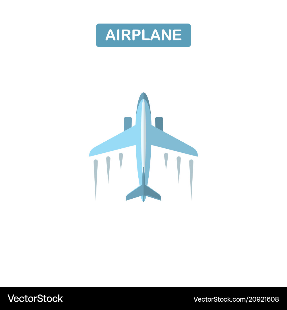 Modern line icon of airplane flight Royalty Free Vector