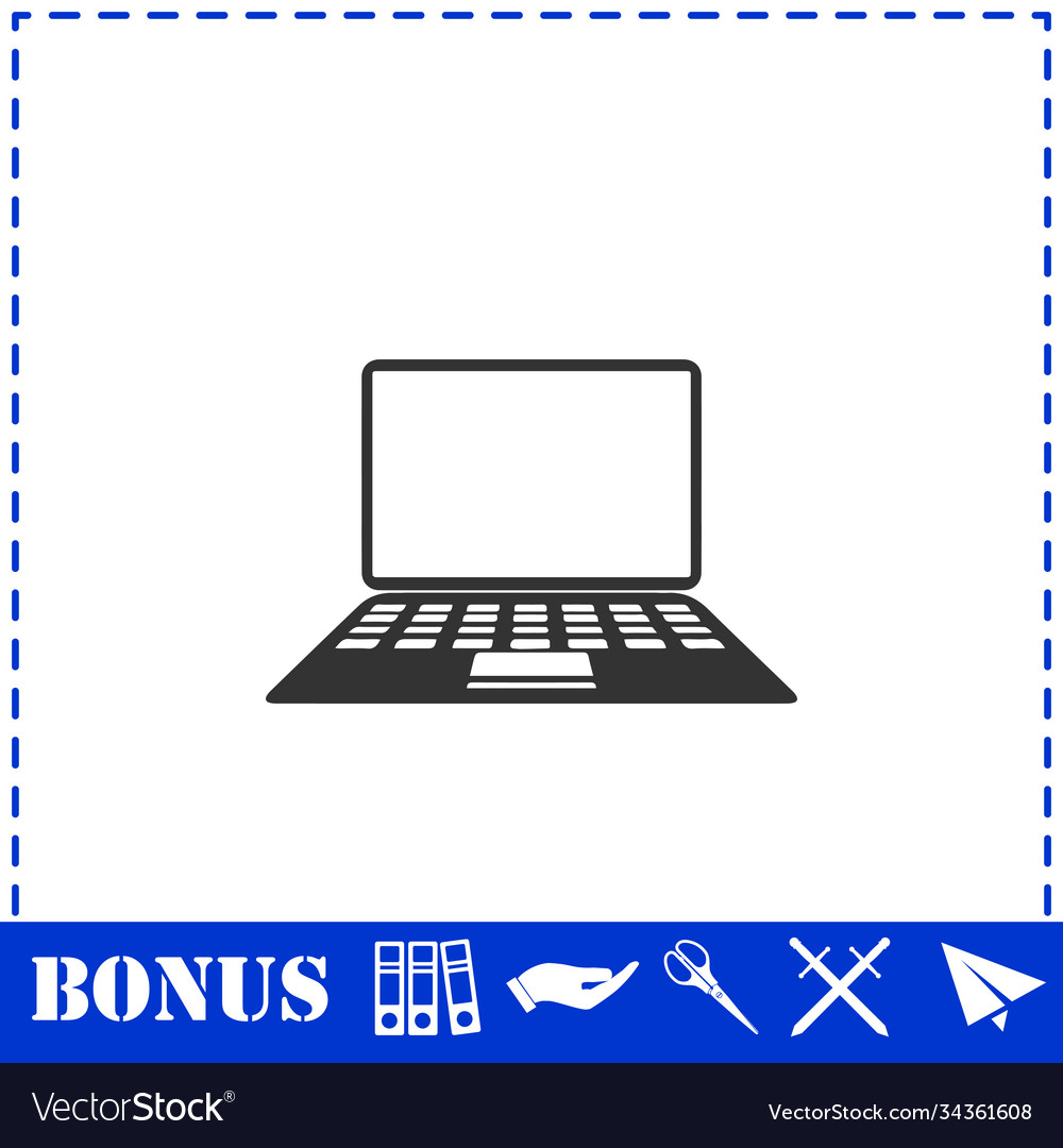 Notebook icon flat Royalty Free Vector Image - VectorStock