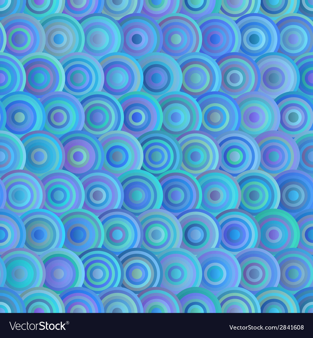 Seamless circle blue pattern Royalty Free Vector Image