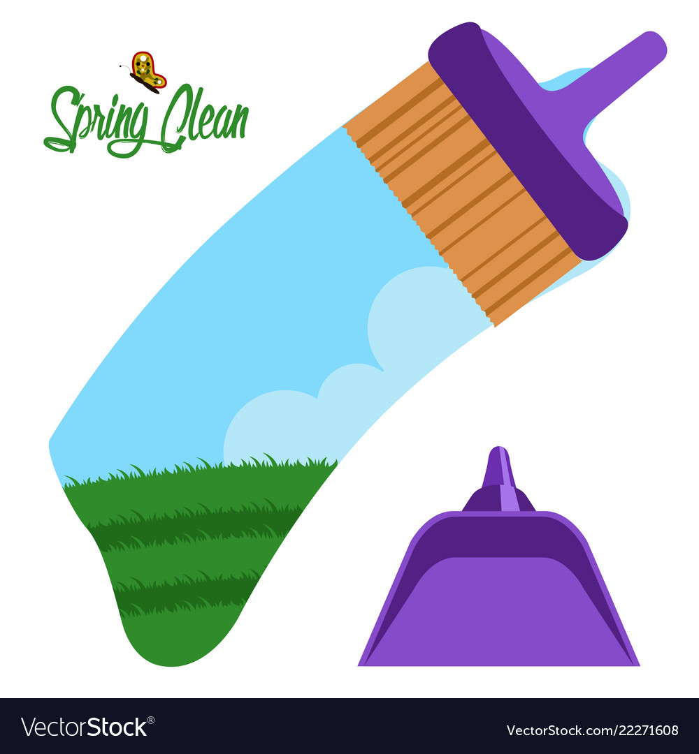 Spring clean concept image Royalty Free Vector Image