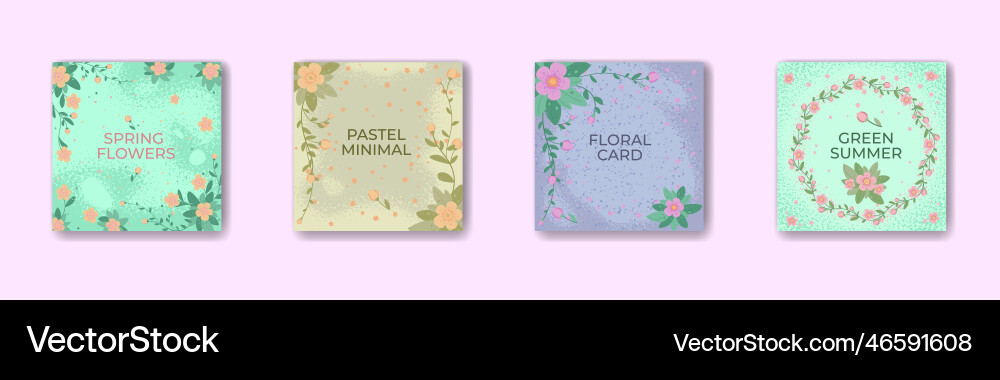 Spring square promotion nature blog templates Vector Image