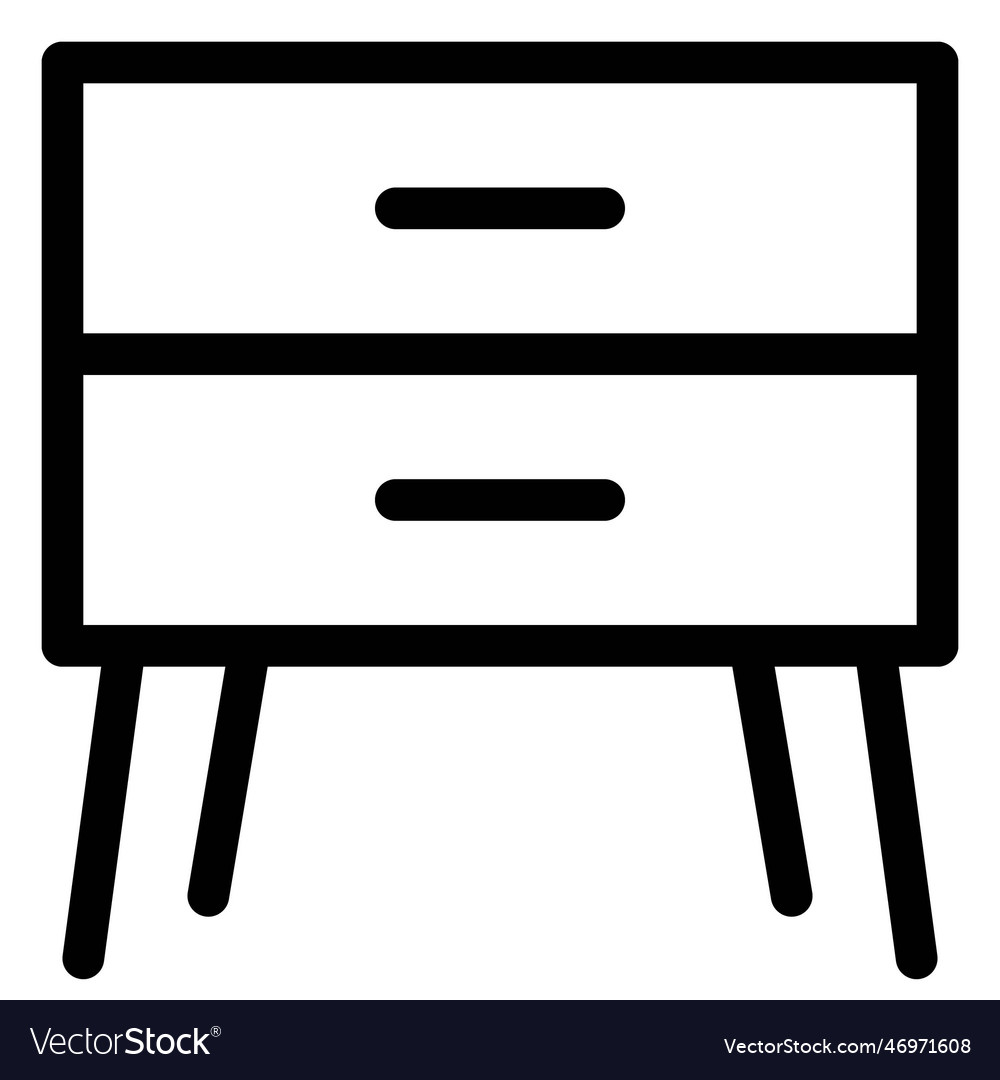 Using table with drawers as a bedside Royalty Free Vector