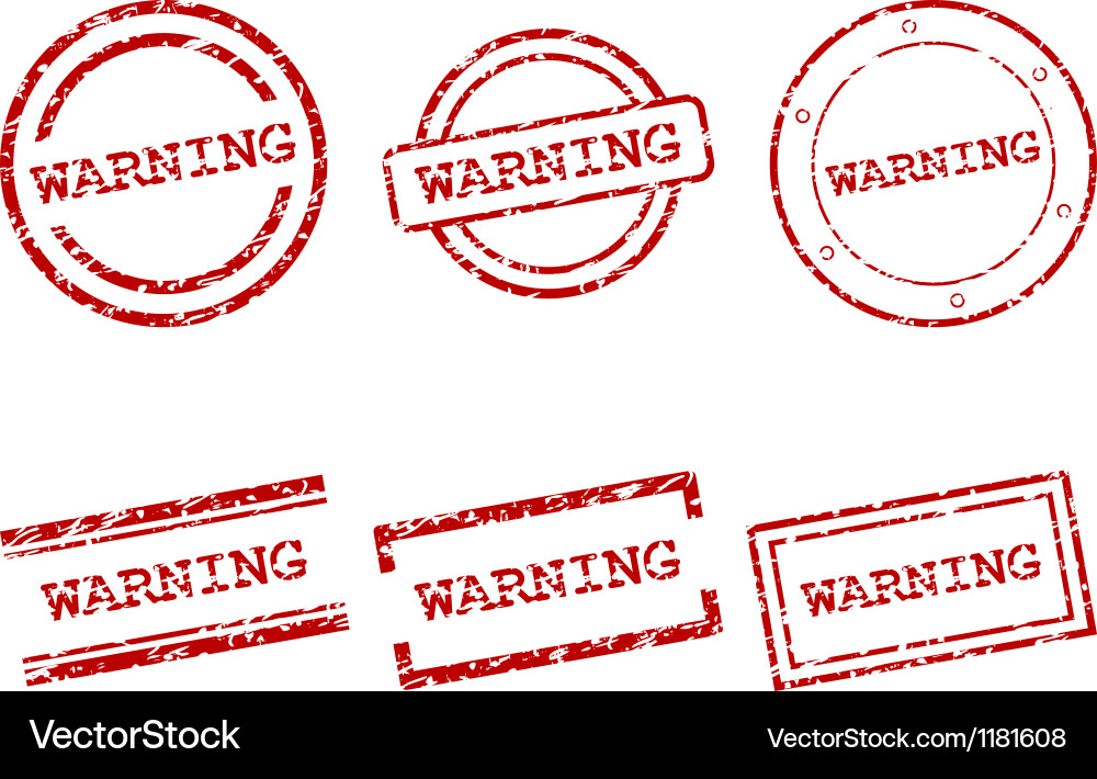 Warning stamps Royalty Free Vector Image - VectorStock