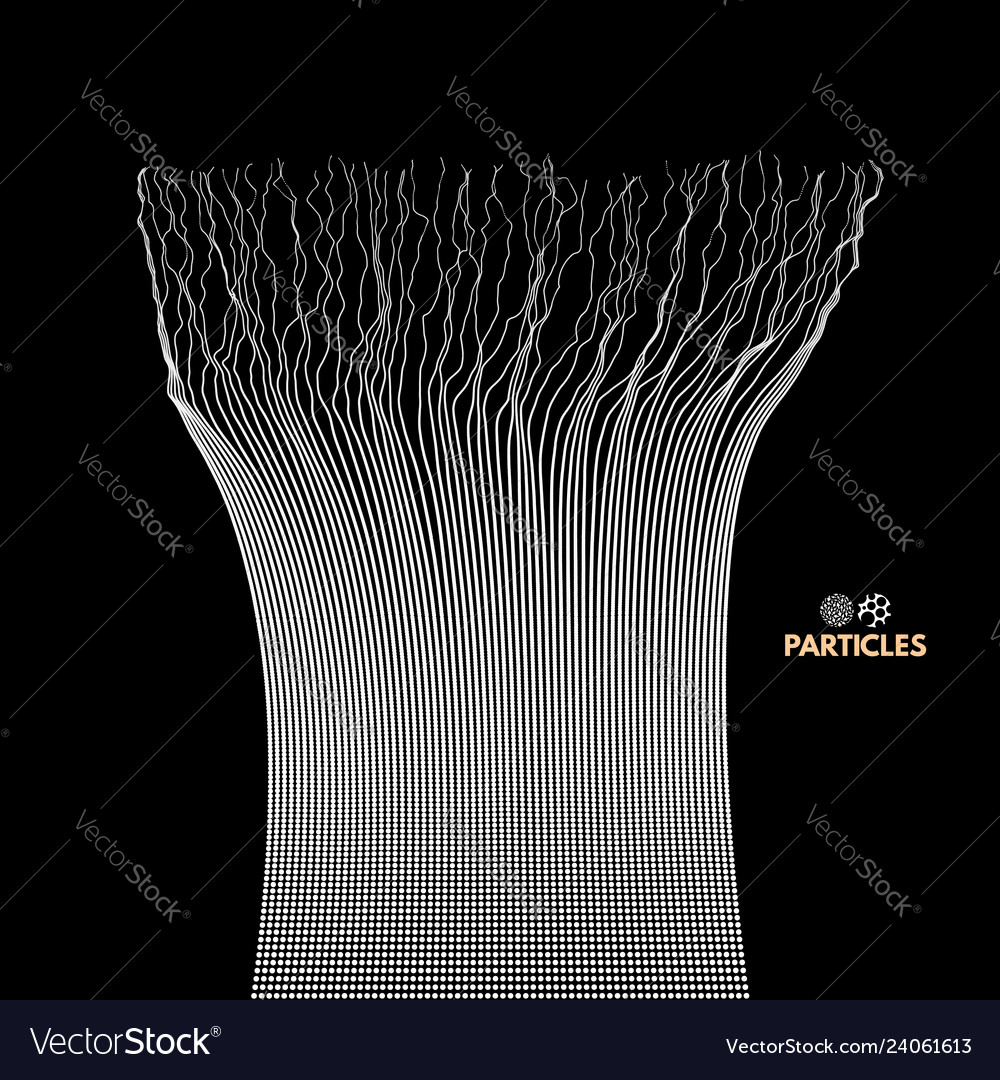 Array with dynamic emitted particles water splash Vector Image