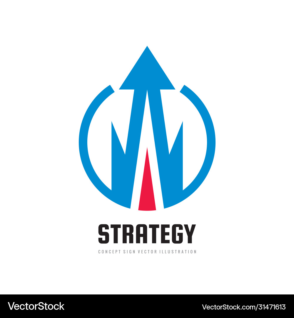 Business economic strategy - concept logo template