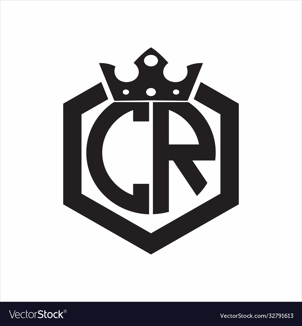 Cr logo monogram rounded hexagon shape Royalty Free Vector Cr logo monogram rounded hexagon shape Royalty Free Vector