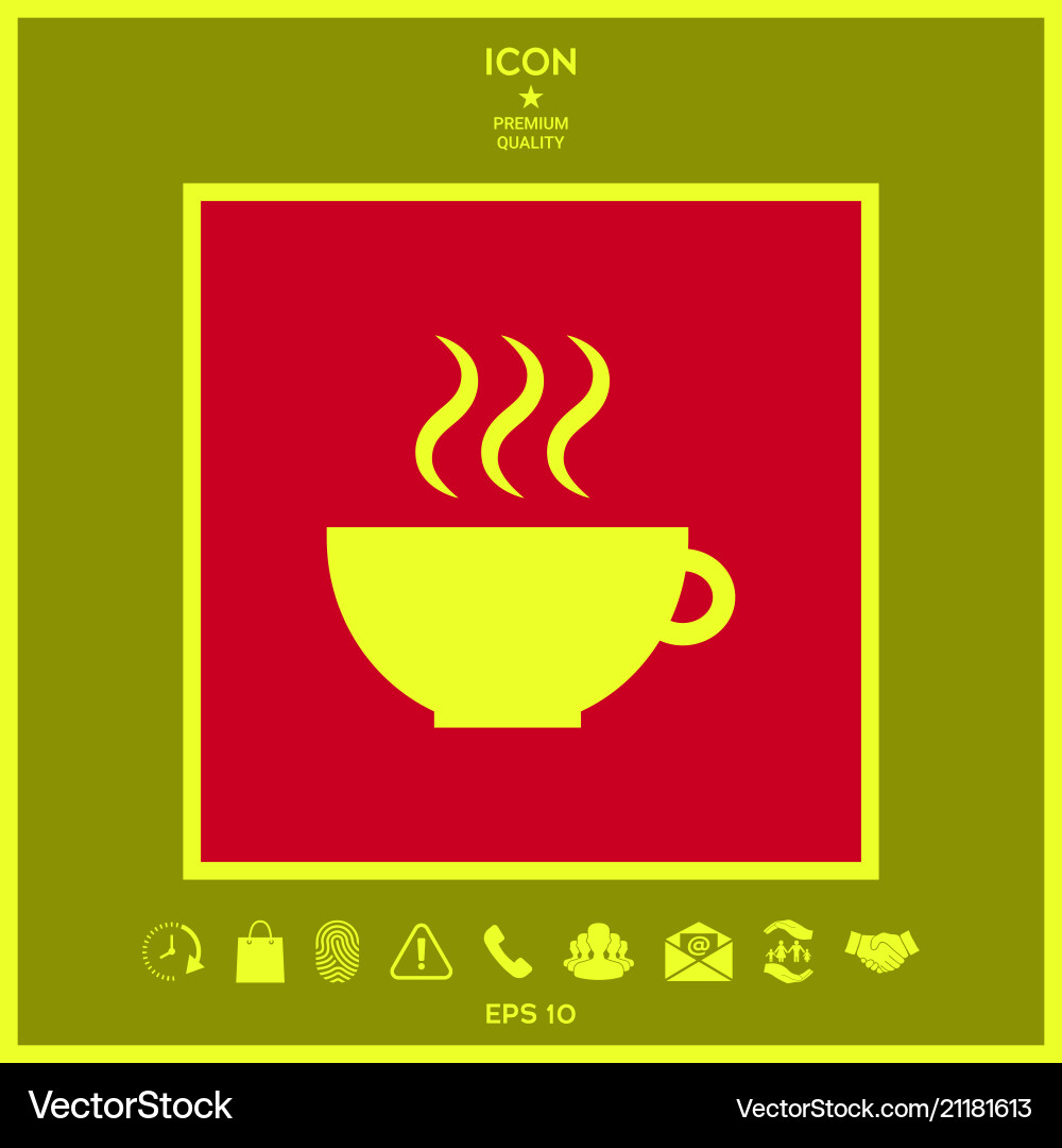 Cup with steam Royalty Free Vector Image - VectorStock