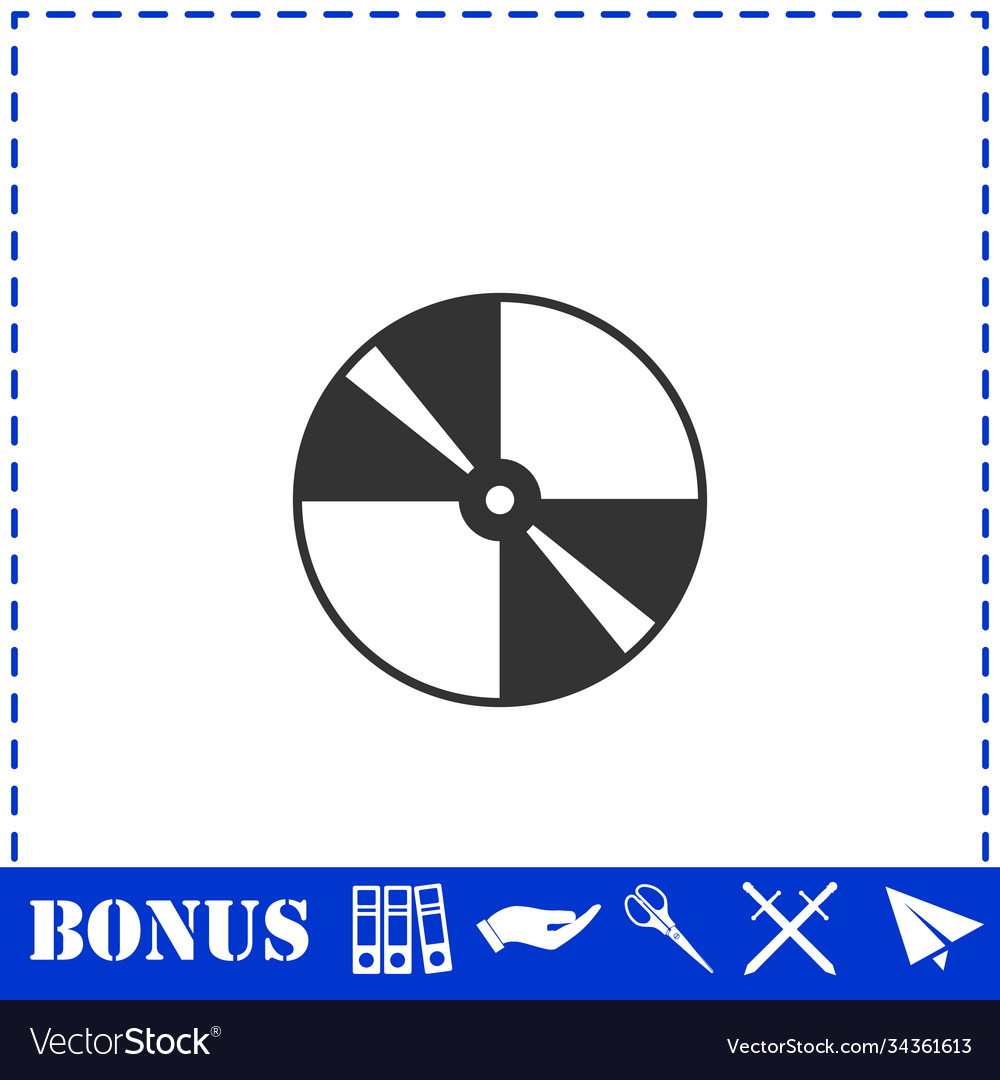 Disc icon flat Royalty Free Vector Image - VectorStock