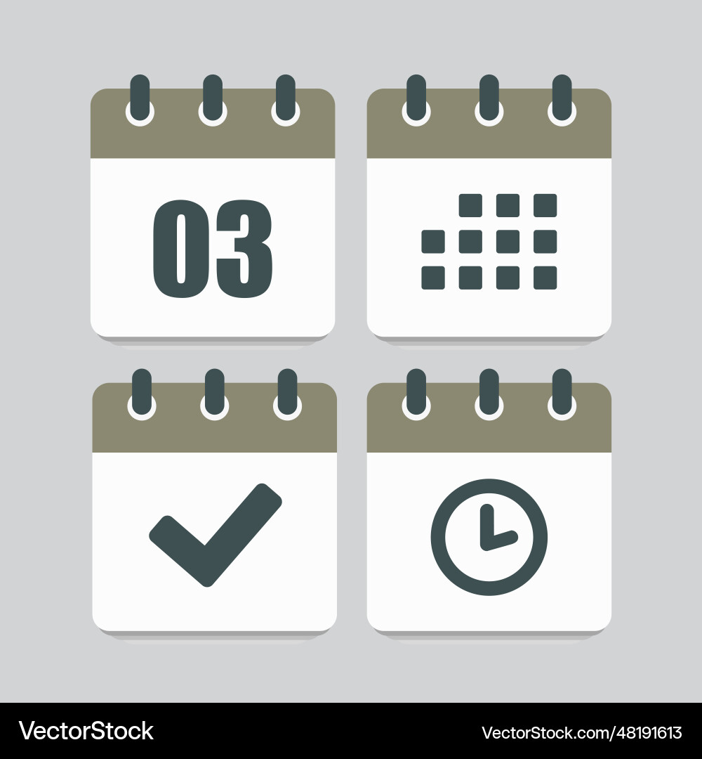 Icon page calendar - 3 day agenda timer done Vector Image