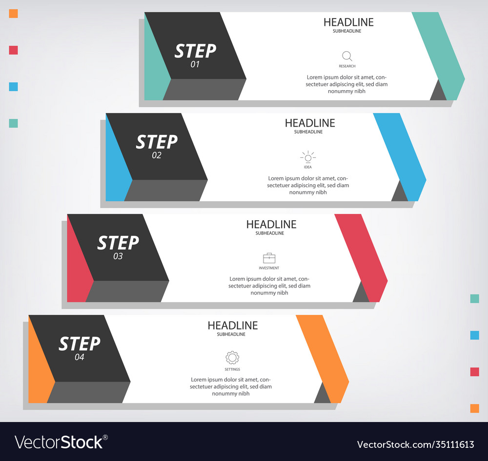 Infographic modern abstract simple Royalty Free Vector Image