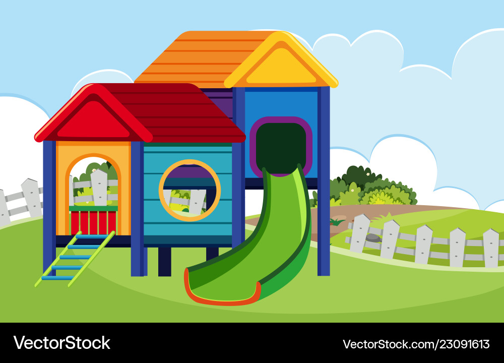 Playhouse in the nature Royalty Free Vector Image