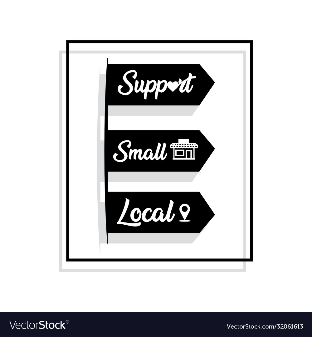 Support small poster Royalty Free Vector Image
