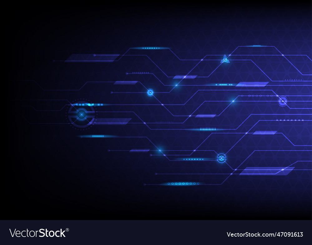 Tech line Royalty Free Vector Image - VectorStock