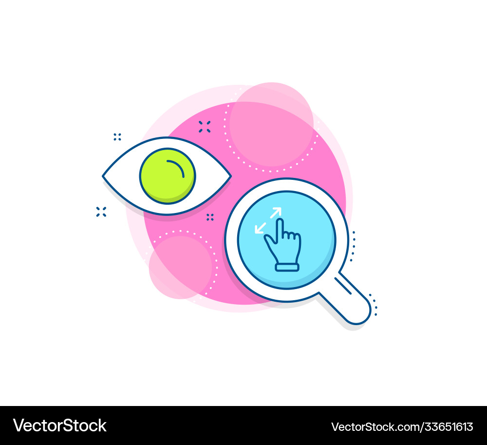 Touchscreen gesture line icon zoom in sign Vector Image