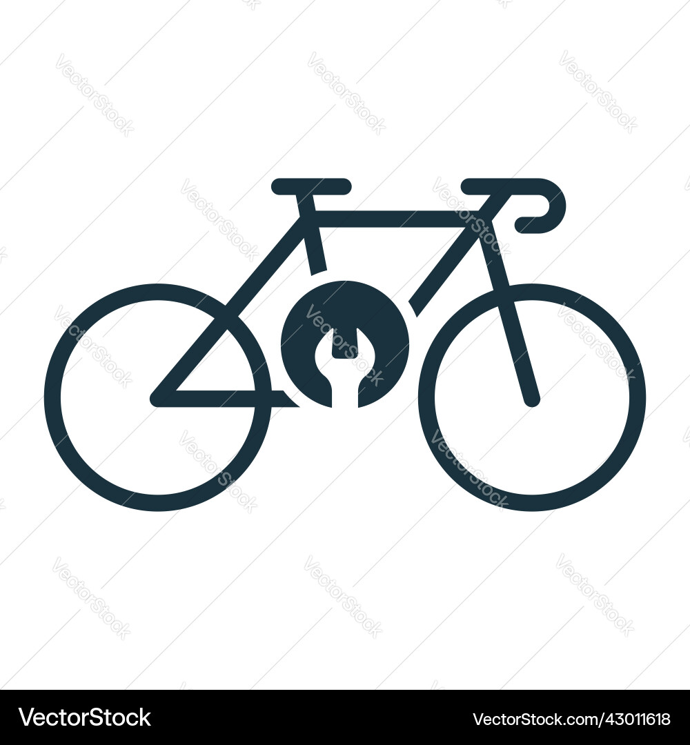 Bicycle repair service icon mechanic workshop Vector Image