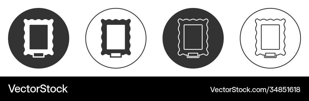 Black picture icon isolated on white background Vector Image