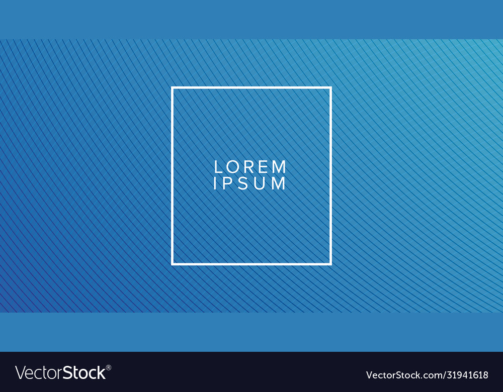 Blue gradient background with frame design Vector Image