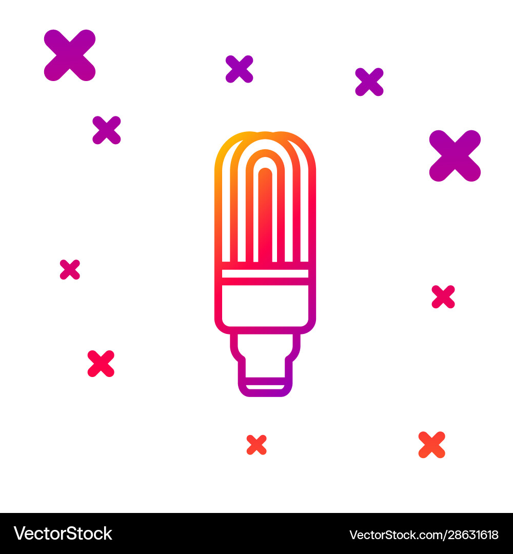 Color line led light bulb icon isolated on white Vector Image
