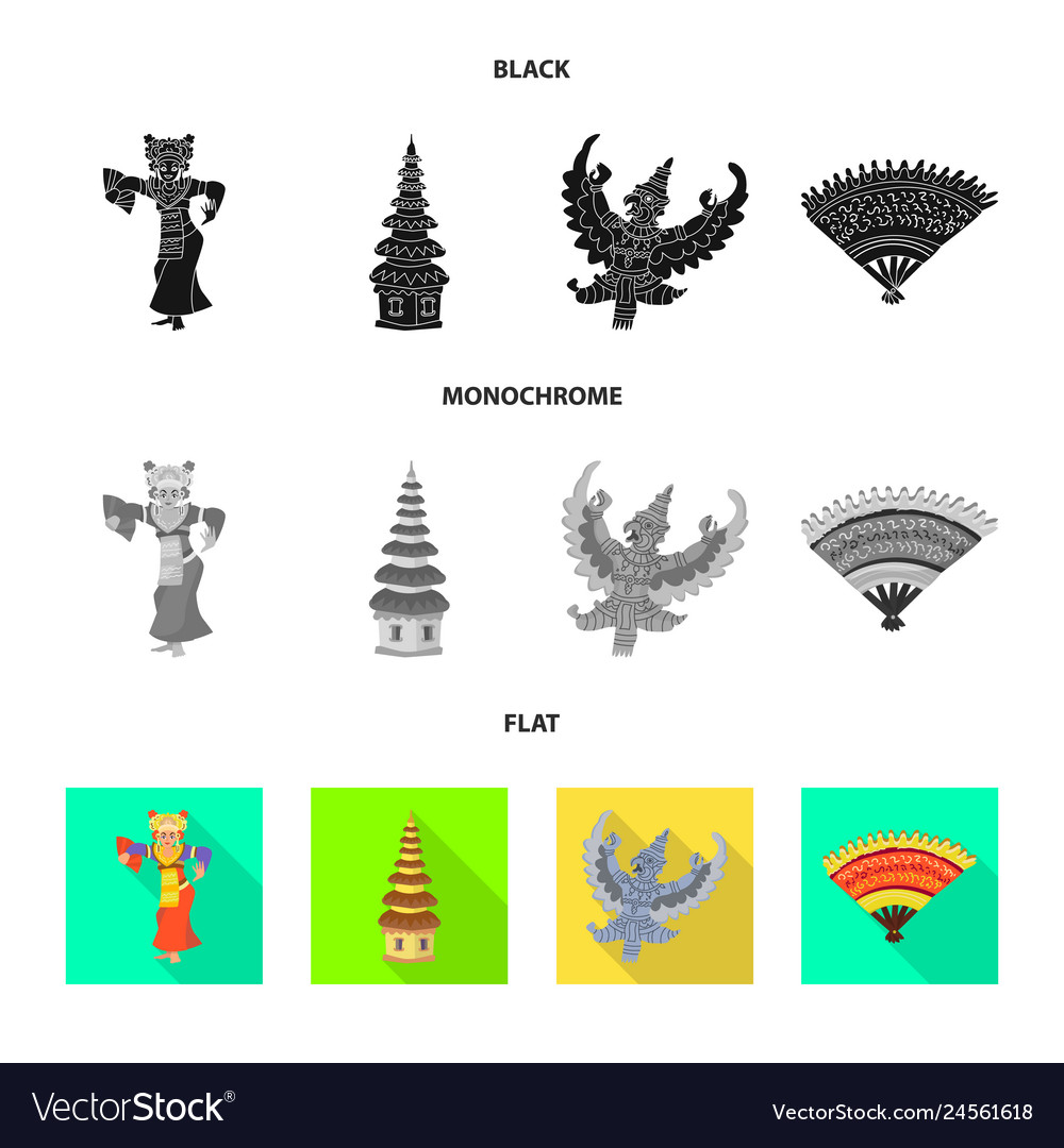 Design of and travel symbol collection Royalty Free Vector