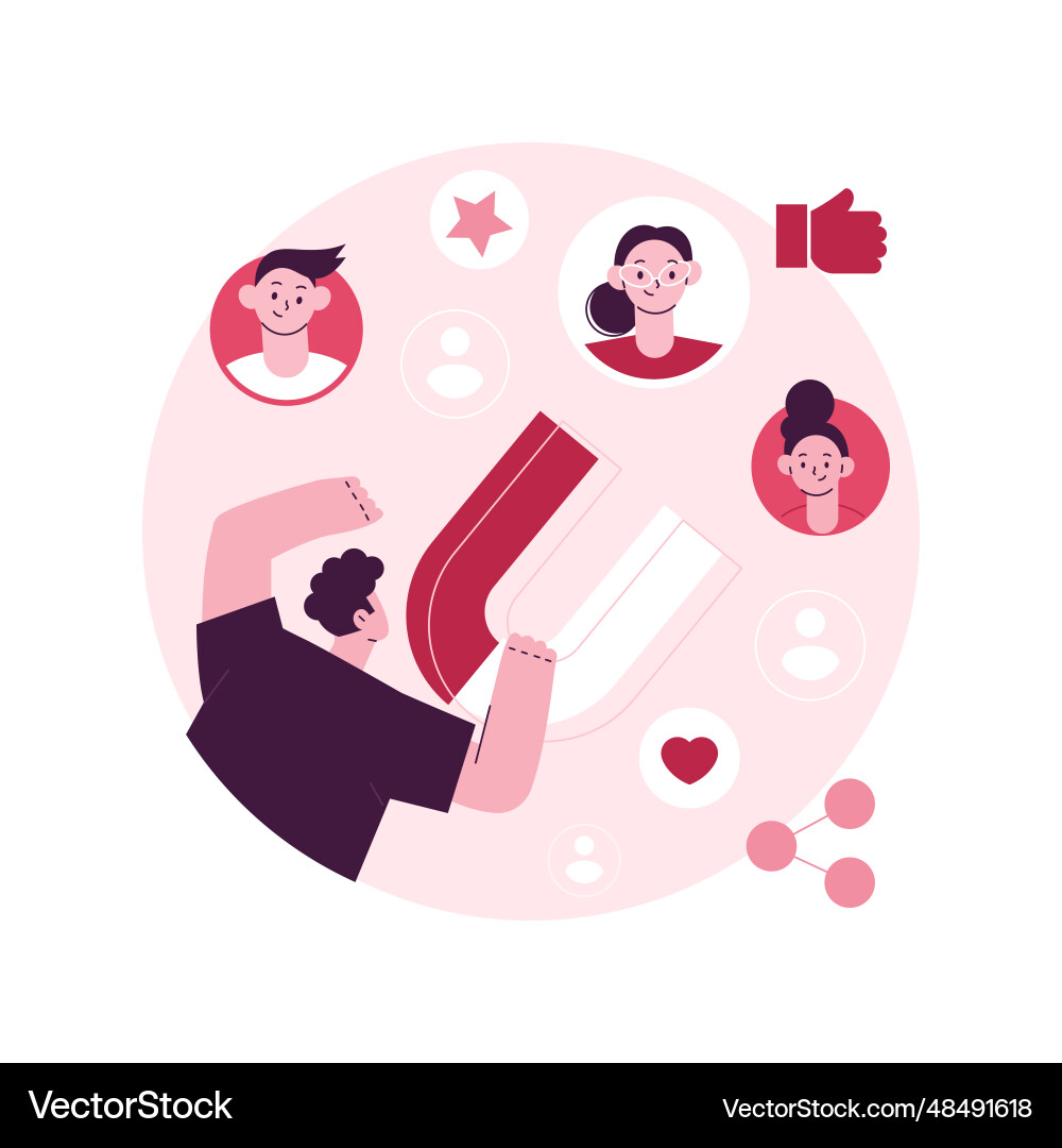Engagement marketing abstract concept Royalty Free Vector