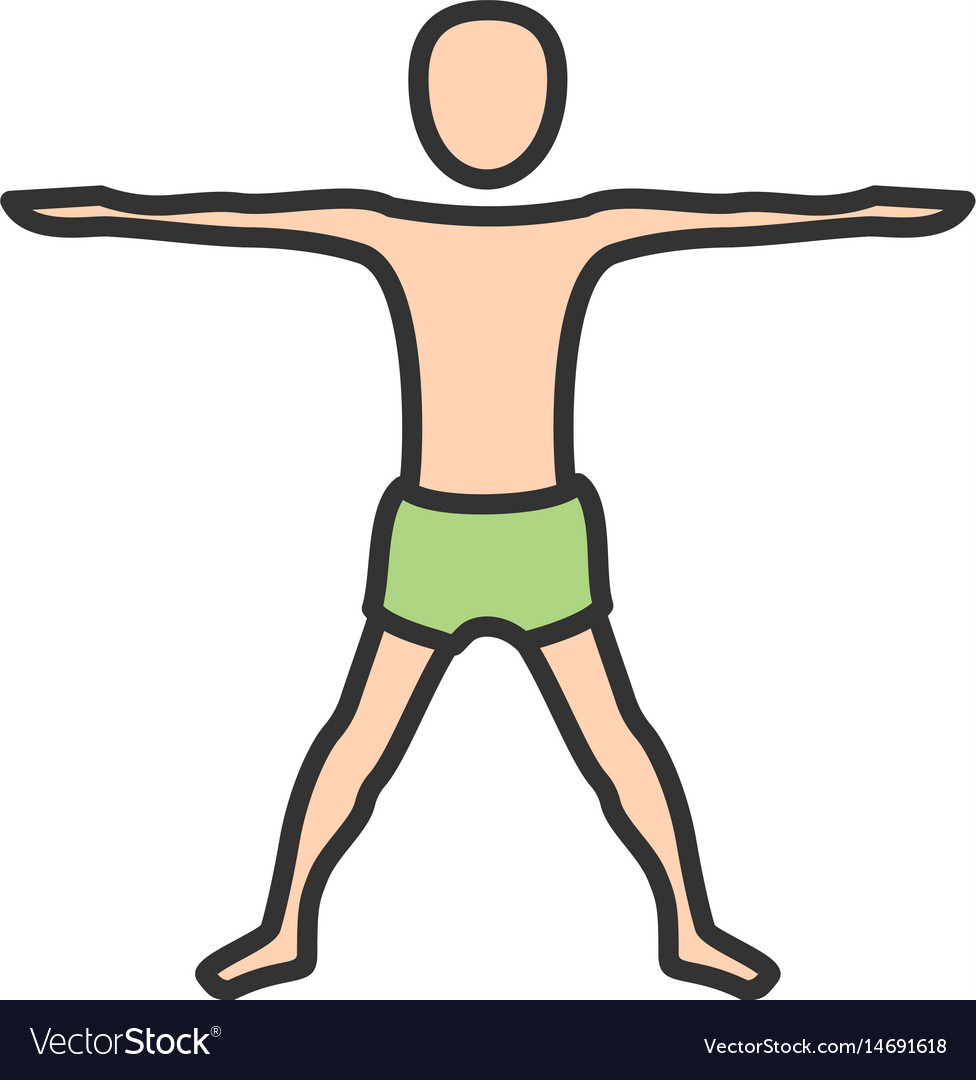 Extended pose Royalty Free Vector Image - VectorStock