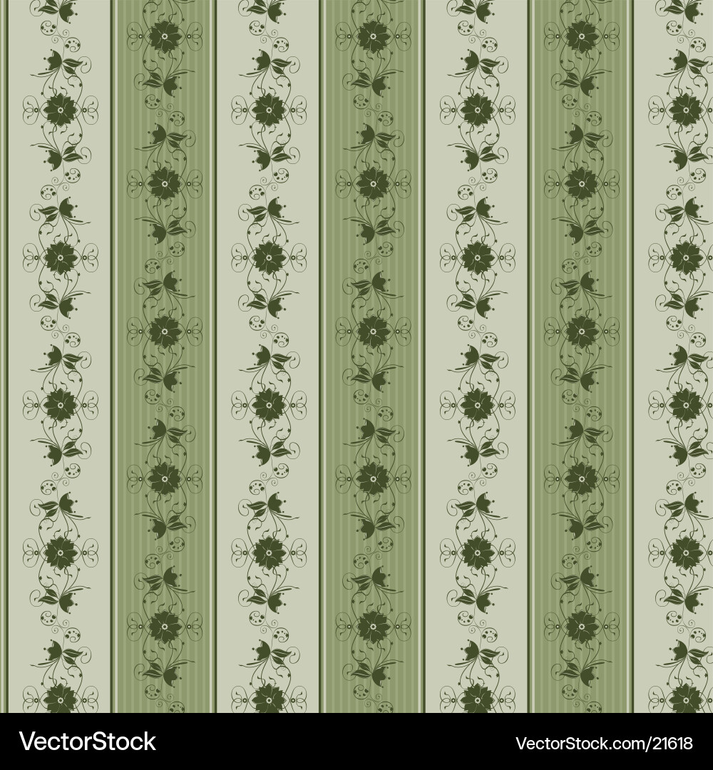 Floral vintage wallpaper Royalty Free Vector Image