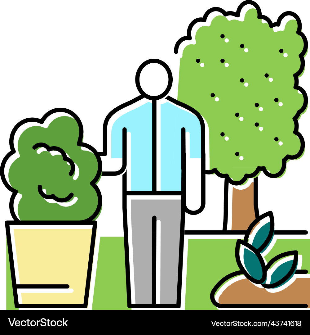 Garden maintenance color icon Royalty Free Vector Image
