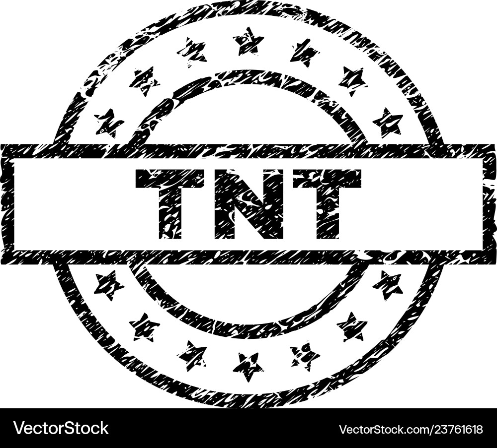 Grunge textured tnt stamp seal Royalty Free Vector Image