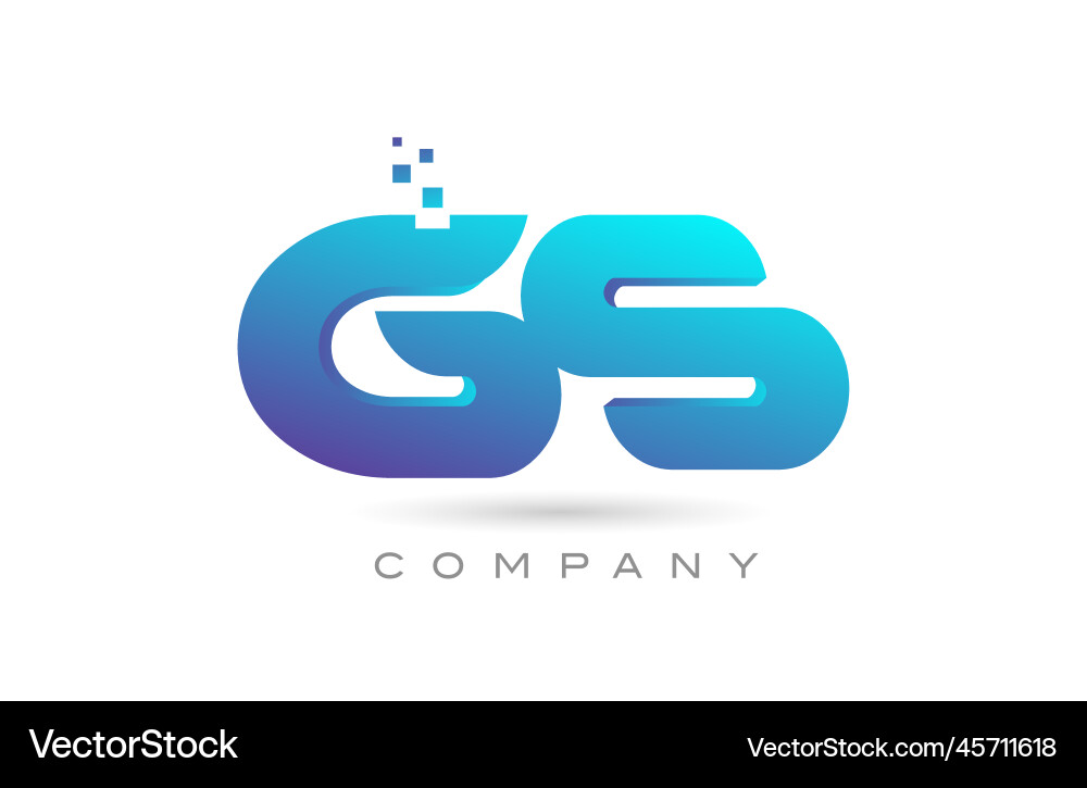 Gs alphabet letter logo icon combination design Vector Image