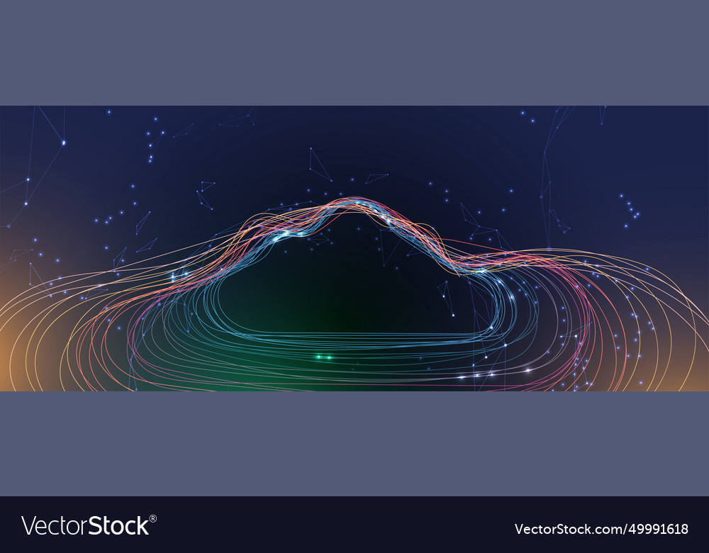 Modern cloud technology integrated digital web Vector Image