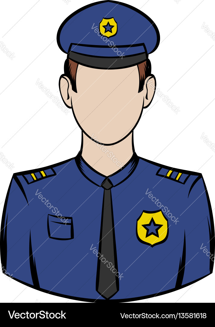 Policemen icon cartoon Royalty Free Vector Image