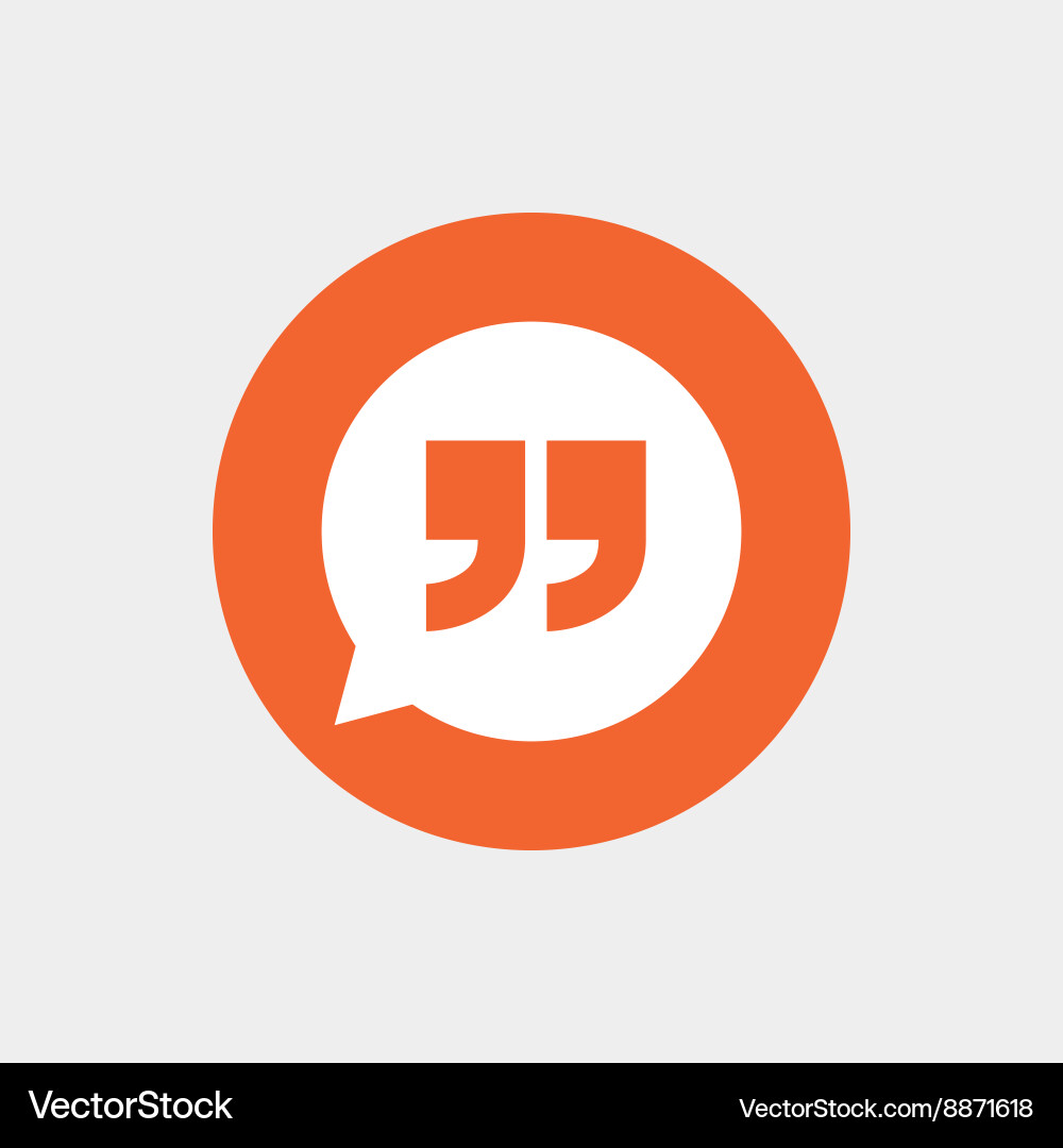 Quote sign icon quotation mark symbol Royalty Free Vector
