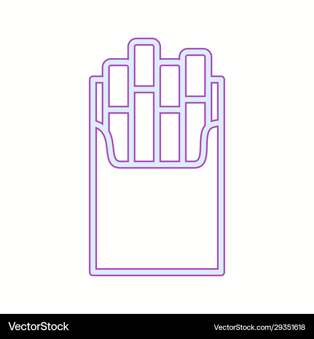 Unique cigarette pack line icon Royalty Free Vector Image
