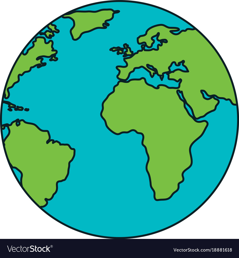 World planet earth icon Royalty Free Vector Image