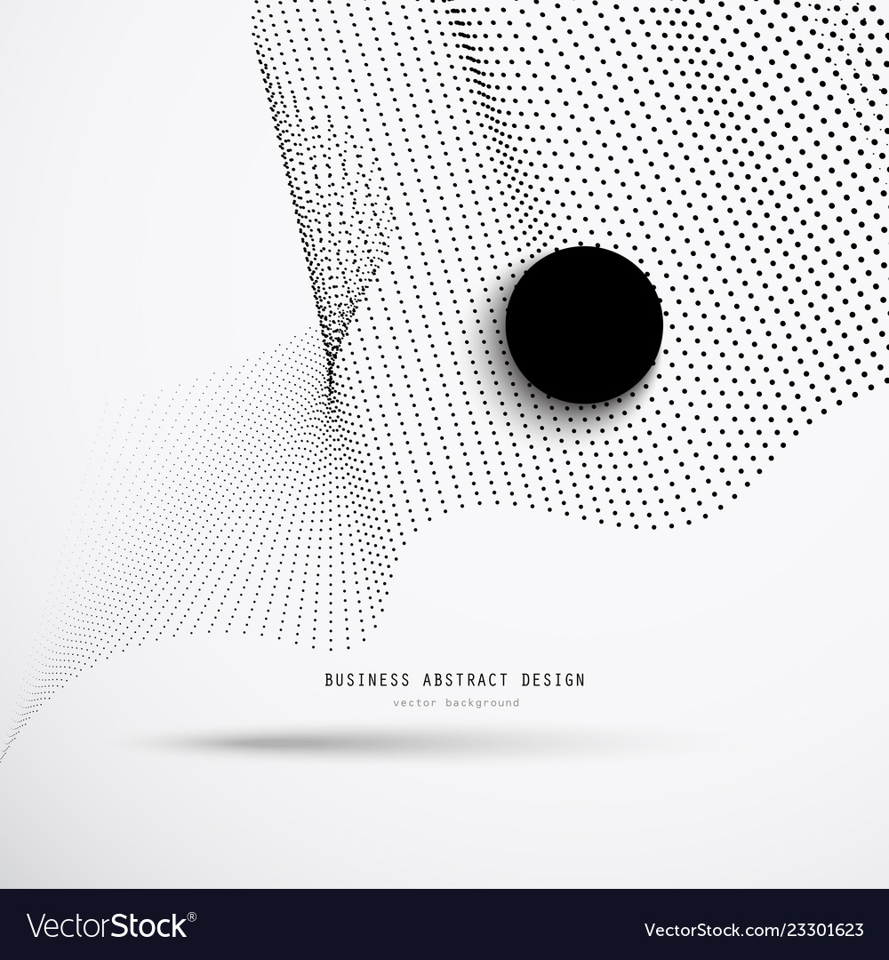 Abstract 3d business background of black dots Vector Image